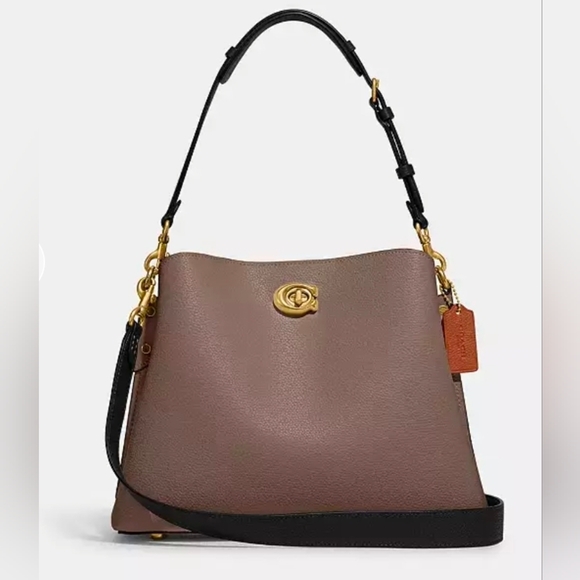 Coach | Bags | Coach Willow Colorblock Dark Stone Shoulder Bag With ...